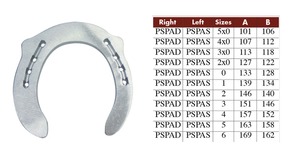 Colleoni PSPAD/S Spavin Punched Hind Aluminum Horseshoes - per Pair ...